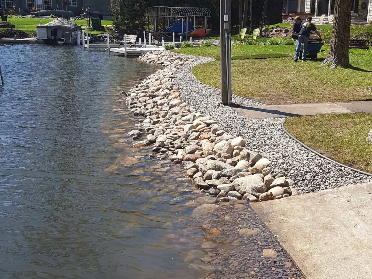 Our Work - Riprap Shoreline & Riverbank Photo Gallery • Lakeshore Guys ...